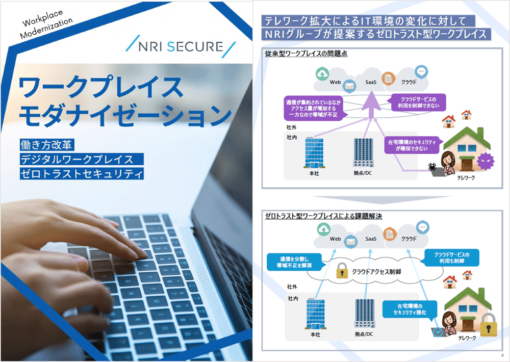 ワークプレイスモダナイゼーションのすすめ｜お役立ち資料ダウンロード｜NRIセキュア